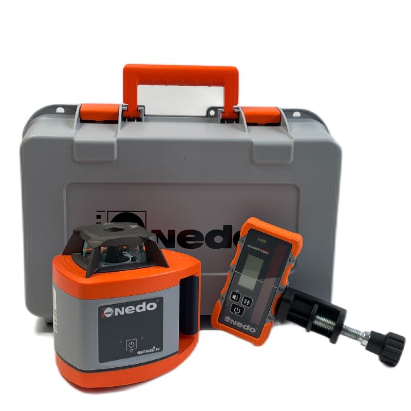 Nedo SIRIUS 1 H Rotationslaser mit ACCEPTOR MAXX Laserempfänger, 729,