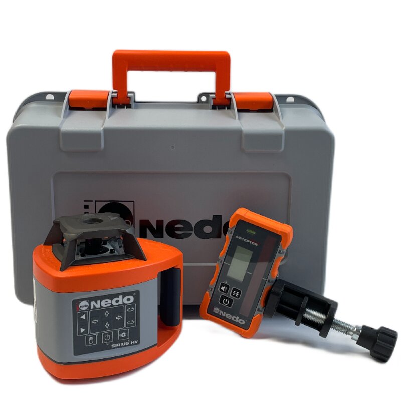 Nedo SIRIUS 1HV Rotationslaser mit mm-Empfänger ACCEPTOR MAXX, LK 3,